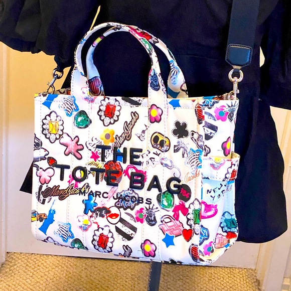Marc Jacobs | Bags | Marc Jacobs White Cartoon Print Tote Bag | Poshmark